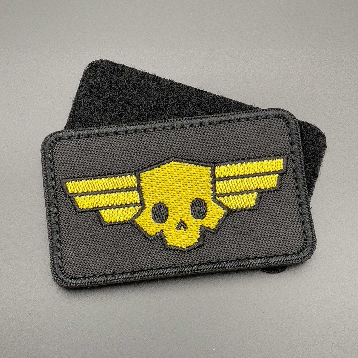 Divers Skull Wings Patch Black: Hook & Loop, 8cm Badge – Task Outdoor