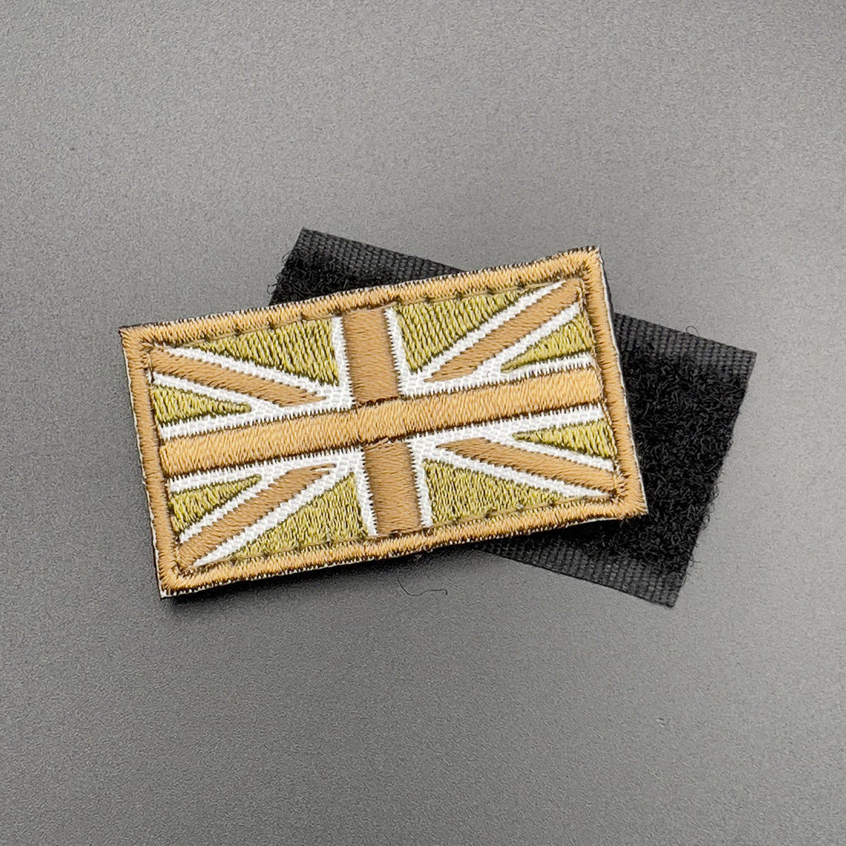 Small Green Subdued Embroidered Union Jack Patch Hook & Loop 4.5cm – Task Outdoor