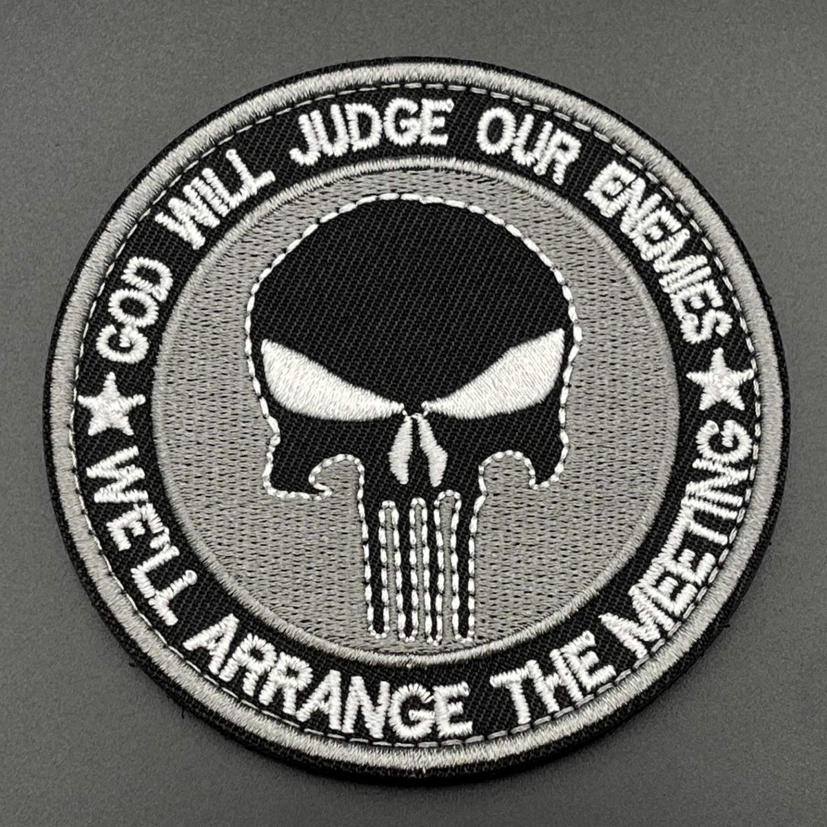 God Will Judge Our Enemies Patch Black, Hook & Loop, 8cm – Task Outdoor