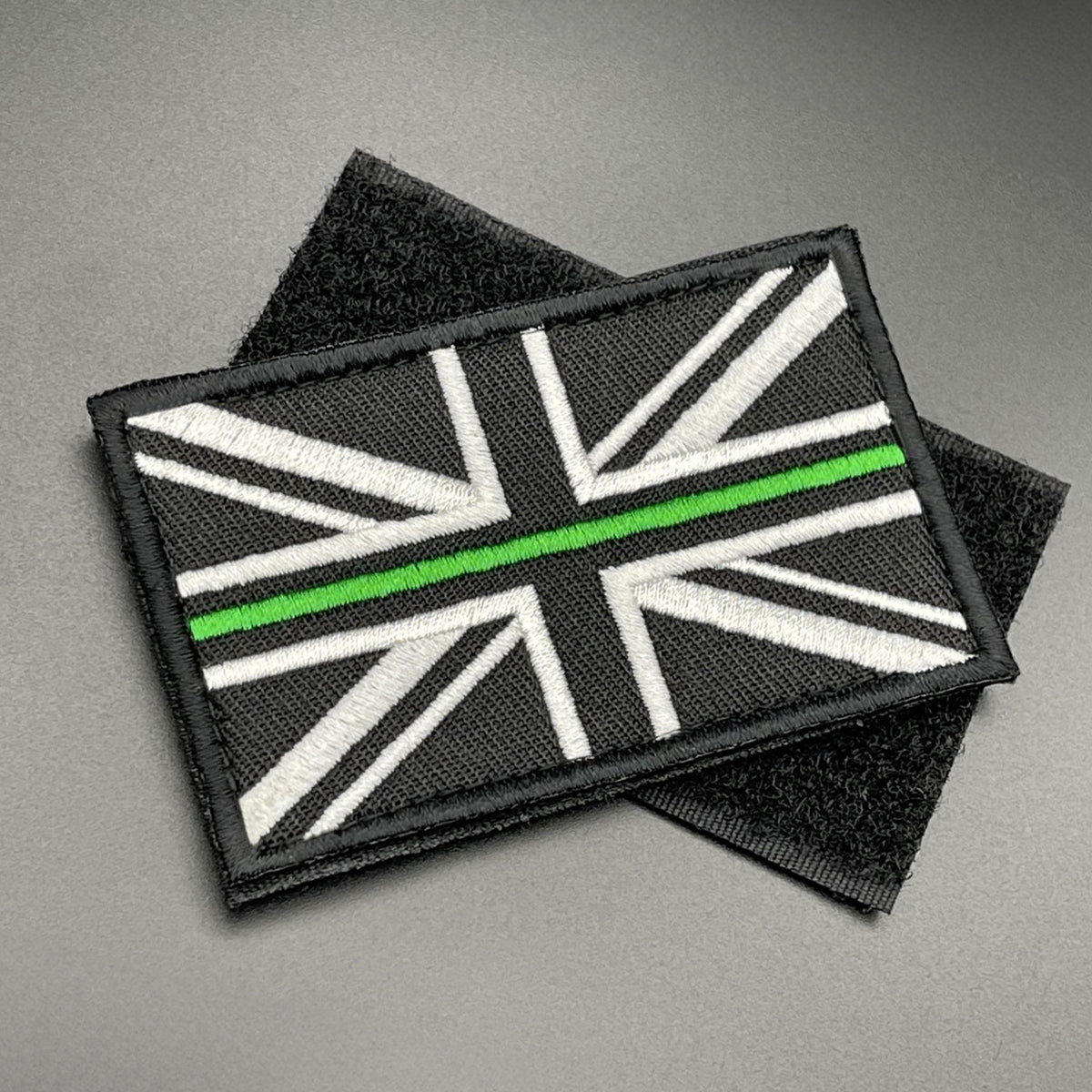 Thin Green Line Union Jack Patch Black, Hook & Loop, 8cm – Task Outdoor