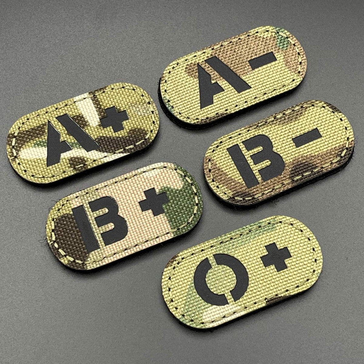 MTP Blood Group Patch: IR Reflective, Hook & Loop, 5cm – Task Outdoor