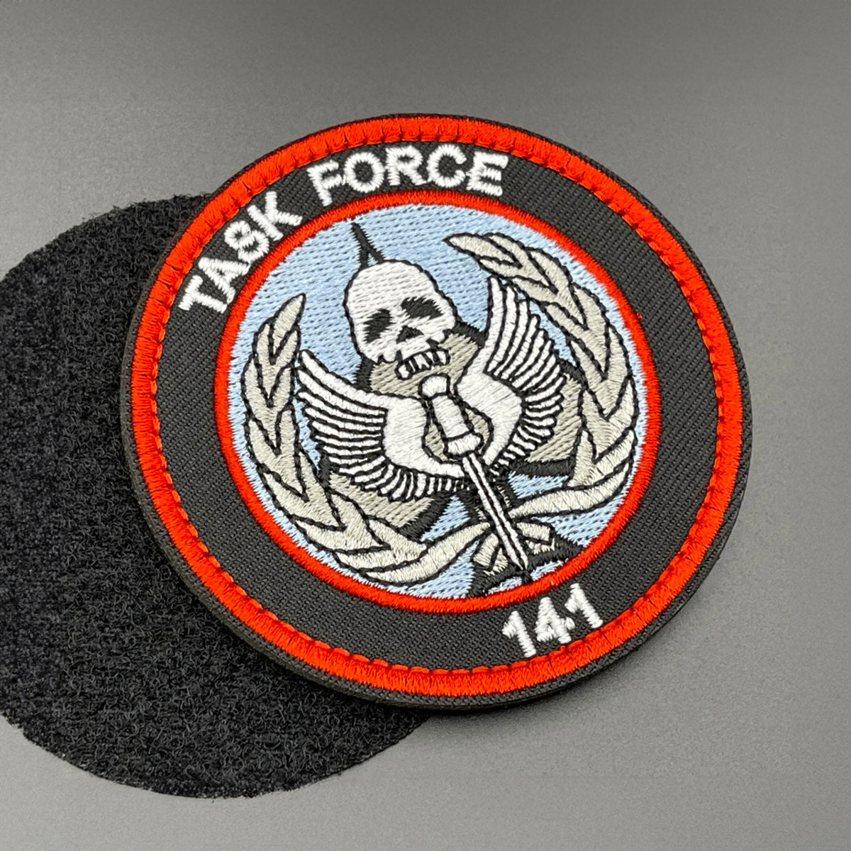 Task Force 141 Patch Black, Hook & Loop, 8cm – Task Outdoor