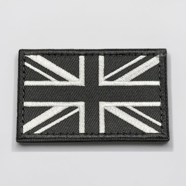 Black Union Jack Patch, Embroidered, Hook & Loop, 8cm – Task Outdoor