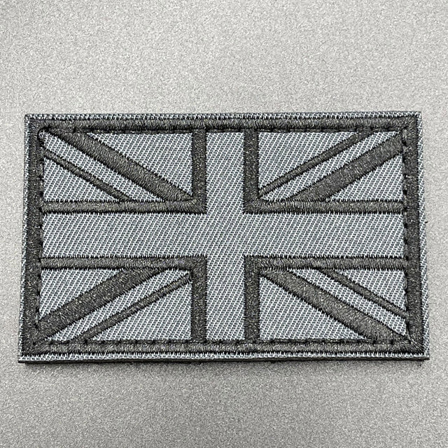 Grey Union Jack Patch, Hook & Loop, 8cm – Task Outdoor