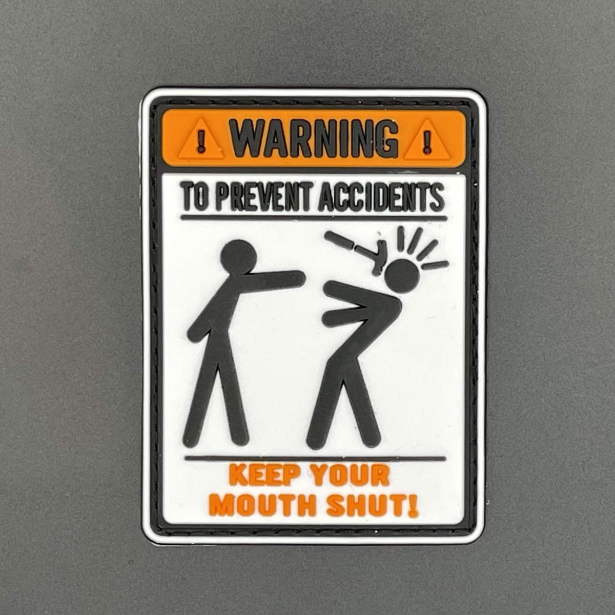 Warning To Prevent Accidents Patch, PVC, Hook & Loop, 8cm – Task Outdoor